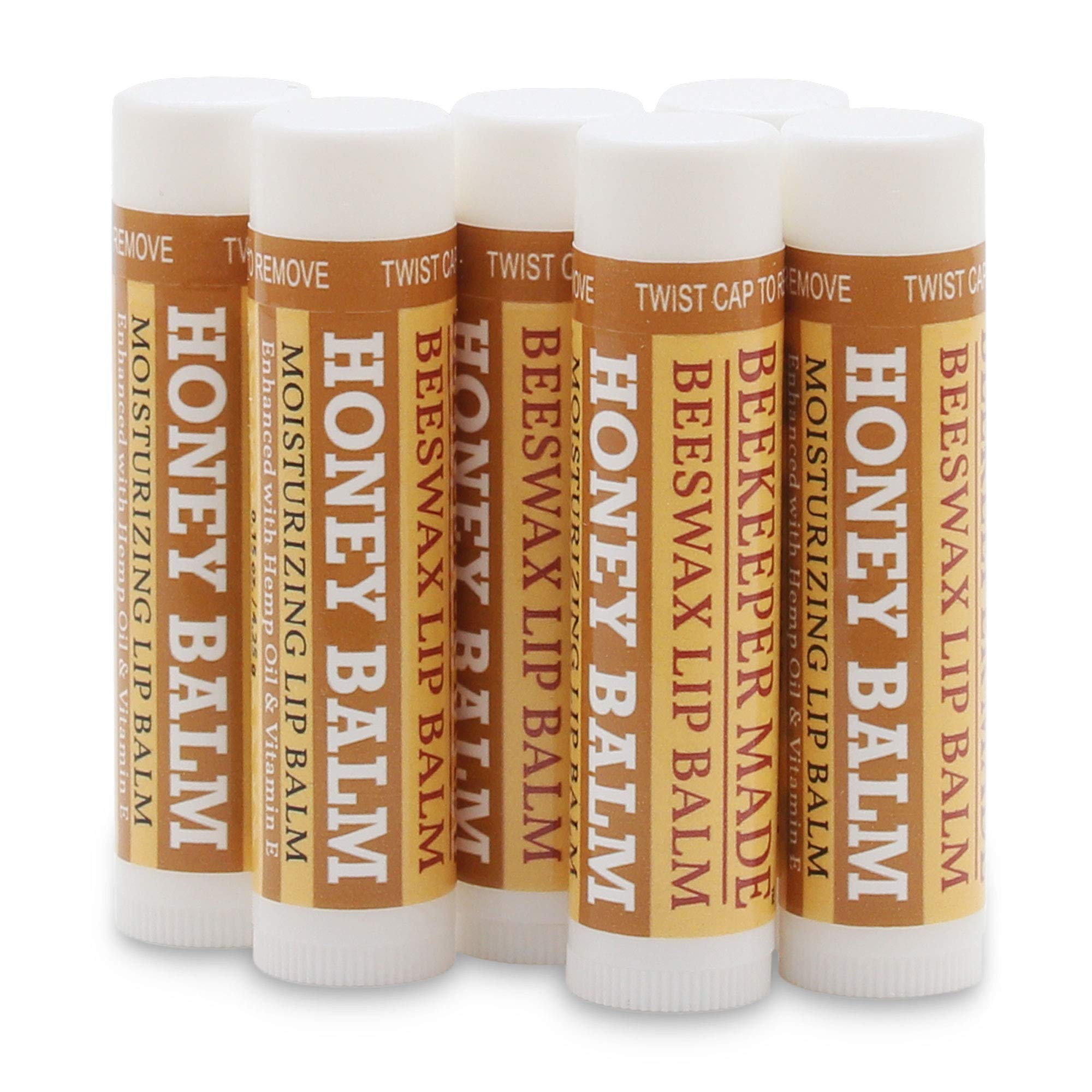 Beekeeper Made Beeswax Bulk Lip Balm, 40 Count Honey Flavor | For Men, Women, and Children. Great for Gifts, Showers, & More