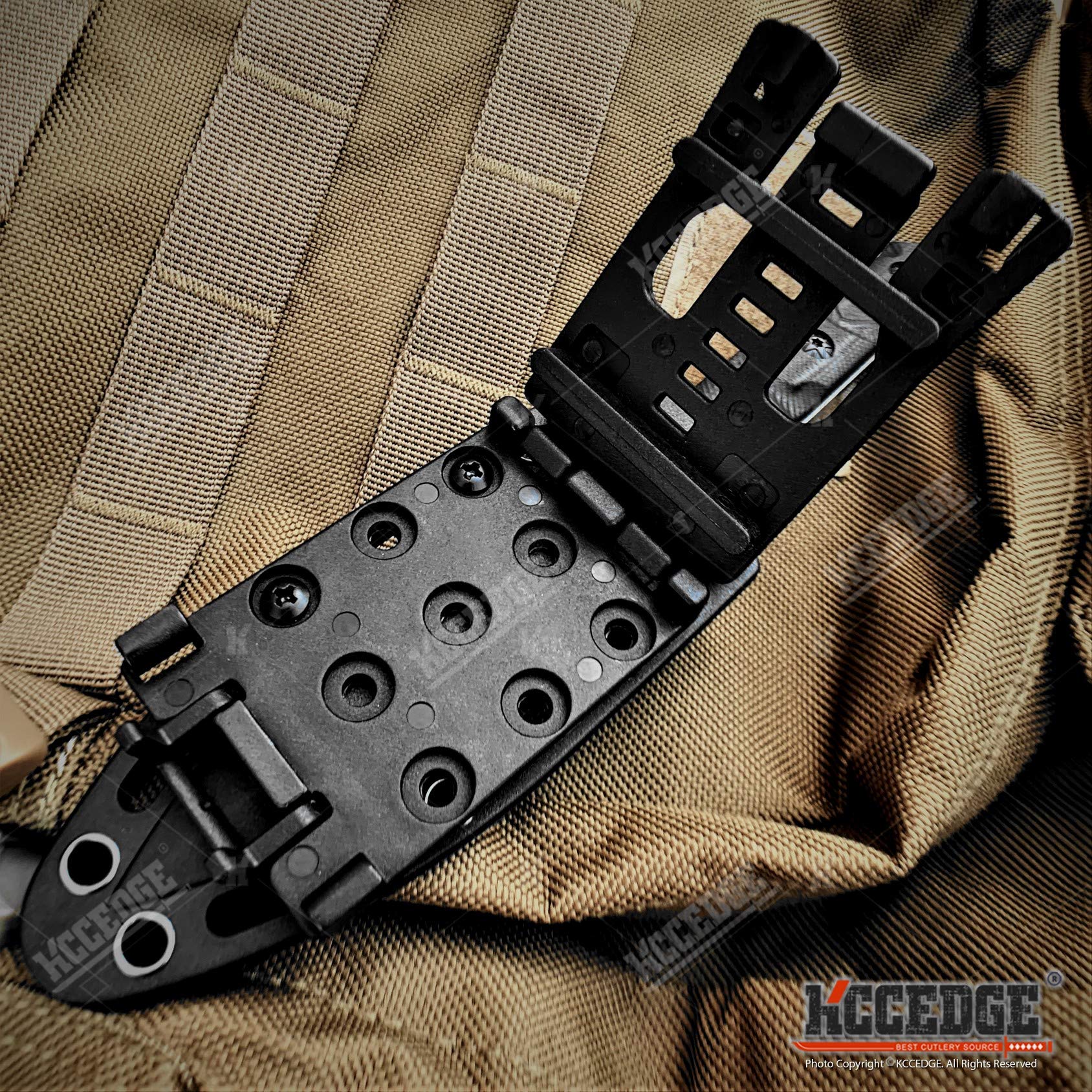 Hunting Knife Tactical Knife Survival Knife 8" Fixed Blade Knife w/ Molle Compatible Pressure Retention Sheath Camping Accessories Survival Kit Survival Gear Tactical Gear 79965 (Black)
