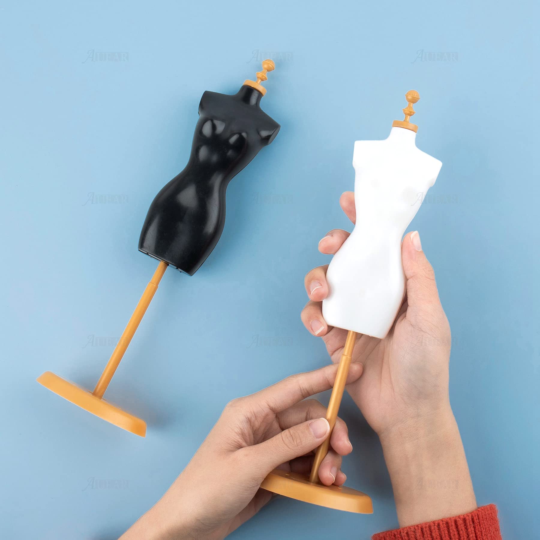 AUEAR, Set of 4 Dress Cloth Gown Plastic Display Support Holder Mannequin Model Stand 2 Colors