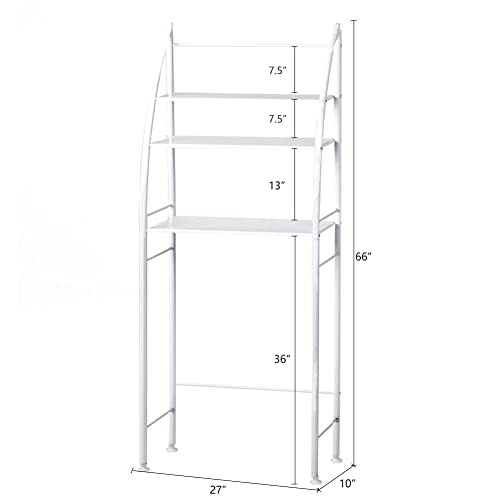 Dulce Domi 3-Shelf Bathroom Organizer Over The Toilet Storage, Bathroom Shelves Over Toilet, 27β L x 10β W x 66βH