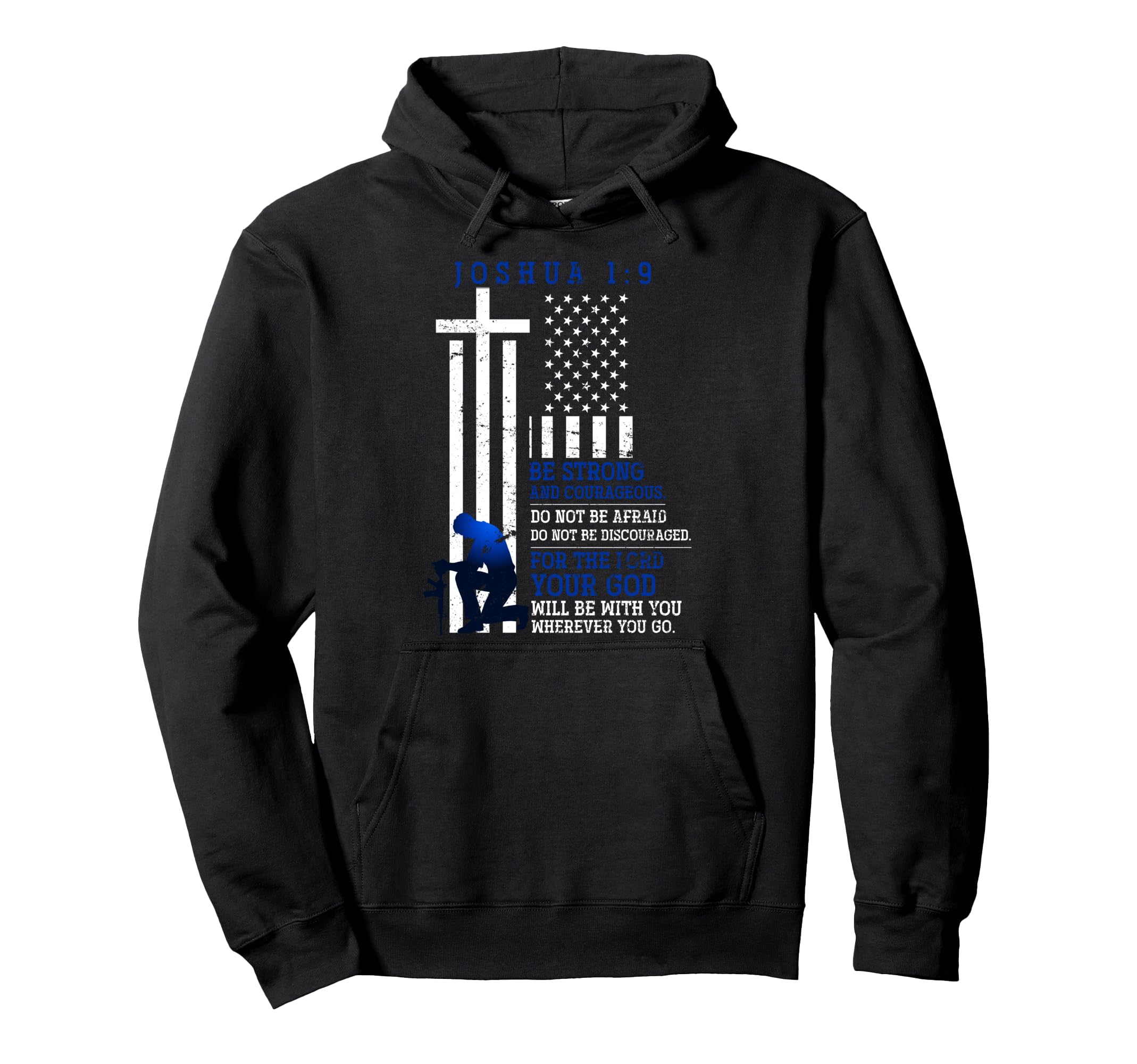Holy Bible Verse US Flag American Christian Gift Idea Prayer Pullover Hoodie