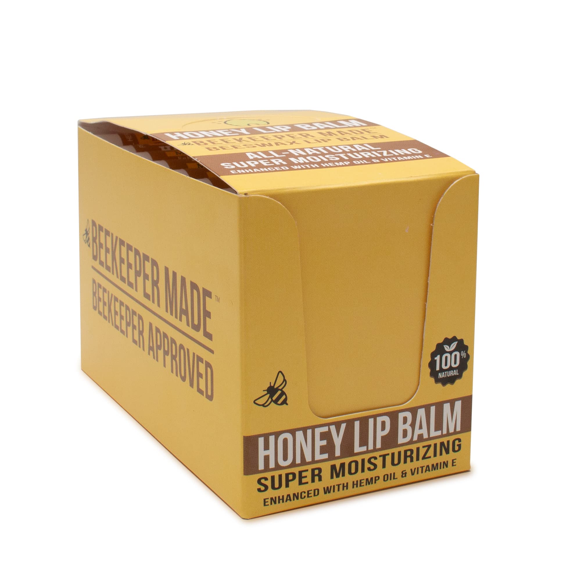 Beekeeper Made Beeswax Bulk Lip Balm, 40 Count Honey Flavor | For Men, Women, and Children. Great for Gifts, Showers, & More