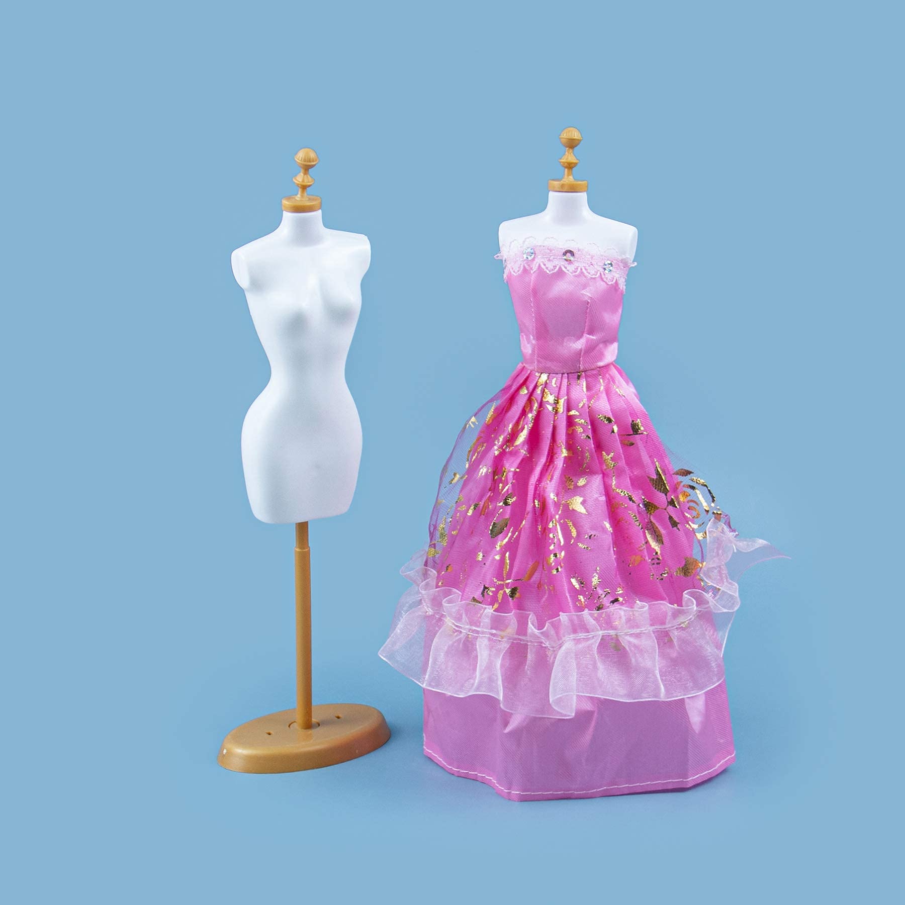AUEAR, Set of 4 Dress Cloth Gown Plastic Display Support Holder Mannequin Model Stand 2 Colors