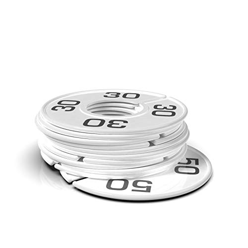 discount sizing Round Rack Size Divider - Men's Sizes (30-50 Even) (11, White with Black Print)