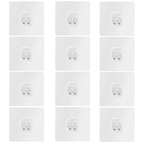 Alliebe 12Pcs Kitchen Bathroom Self Adhesive Stickers for Shower Organizer Basket Caddy Without Drilling No Holes