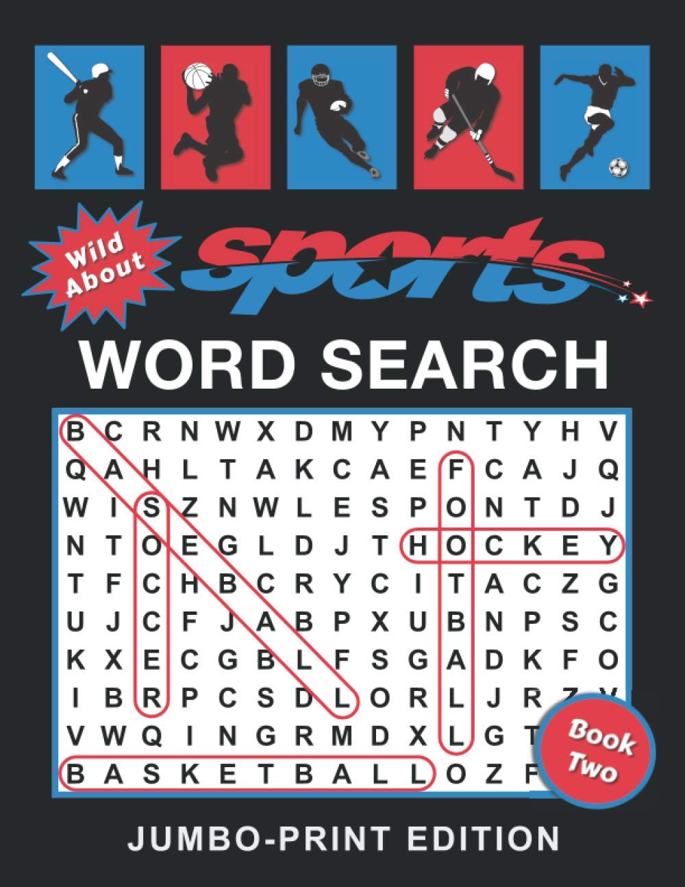 Wild About Sports Word Search Book: Jumbo-Print Edition: 50 Extra-Large Print Puzzles for Adults and Seniors with Low Vision