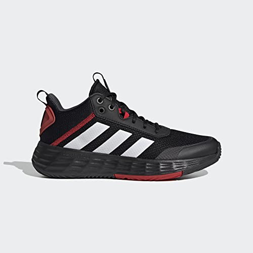 adidas Men's Own The Game 2.0 Basketball Shoe, Black/White/Carbon, 14