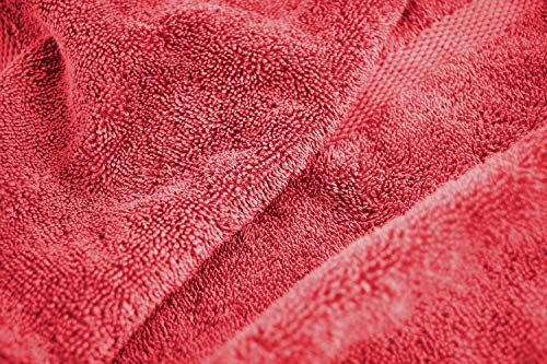 Cotton & Calm Exquisitely Fluffy 100% Cotton Wash Cloths Set - Luxurious 12 Pack Coral Washcloths - 13x13 inches Face Towel - Super Soft, Thick & Absorbent for Face, Hand, Gym & Spa