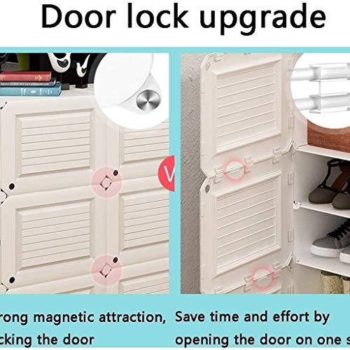 DINGZZ Simple Shoe Cabinet, Home Storage Multi-Layer Dust-Proof Plastic Large-Capacity Dormitory Small Shoe Shelf