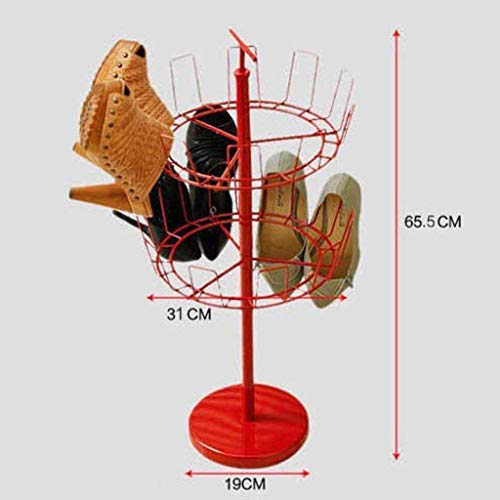 DINGZZ 2-Tier Adjustable Revolving Shoe Rack, Revolving Hanging Shoe Storage Rack