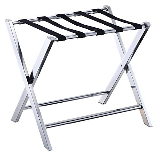 Luggage Racks- Hotel Stainless Steel Luggage Rack Hotel Bedroom Clothes Rack Home Folding Room Floor Rack -45â54.5â68cm