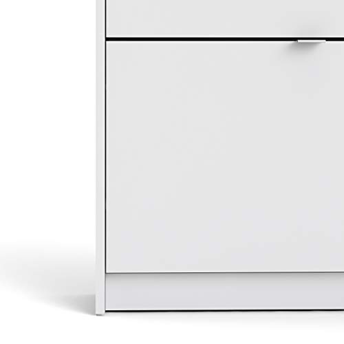 Tvilum Bright 3 Drawer Shoe Cabinet, White