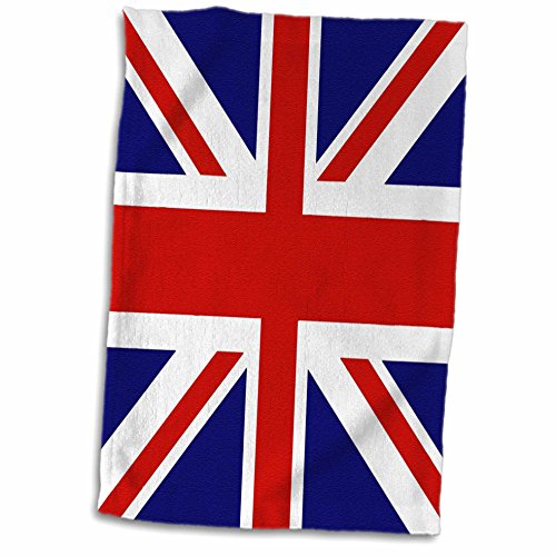 3D Rose Union Jack Old British Naval Flag TWL_62560_1 Towel, 15" x 22"