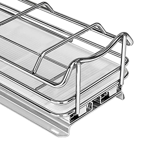 Lynk ProfessionalĀ® Slide Out Tea Bag Holder Organizer - Upper Kitchen Cabinet Pull Out Rack, Organize Up To 70 Tea Bags, Chrome
