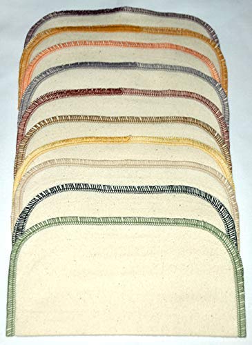1 Ply Organic Flannel Washable Baby Wipes 8 x 8 Inches Organic Thread Earth’s Palette Set of 10