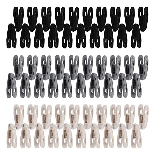 Velvet Hangers Clips,60 Pack 2.8" Baby Pants Hangers Velvet Clips,Flocking Plastic Clips for Hangers,Anti Slip Strong Finger Clips Perfect for Thin Velvet Hangers(Size:60 Pack)