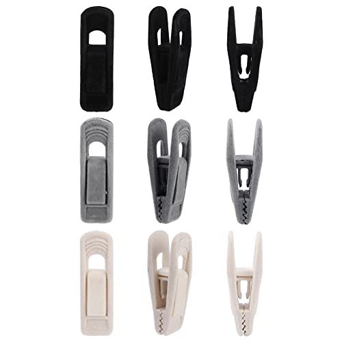 Velvet Hangers Clips,60 Pack 2.8" Baby Pants Hangers Velvet Clips,Flocking Plastic Clips for Hangers,Anti Slip Strong Finger Clips Perfect for Thin Velvet Hangers(Size:60 Pack)