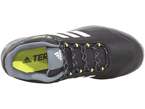 adidas Men's Terrex Eastrail Hiking Boot, Black/White/Solar Yellow, 8.5