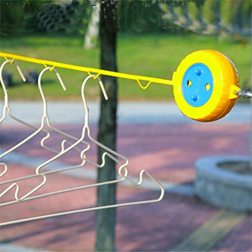N/A 8 Meters Retractable Clothesline Portable Laundry Dryer Durable Nylon Clothes Line Windproof Indoor & Outdoor