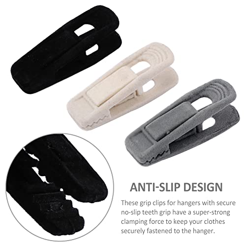 Velvet Hangers Clips,60 Pack 2.8" Baby Pants Hangers Velvet Clips,Flocking Plastic Clips for Hangers,Anti Slip Strong Finger Clips Perfect for Thin Velvet Hangers(Size:60 Pack)