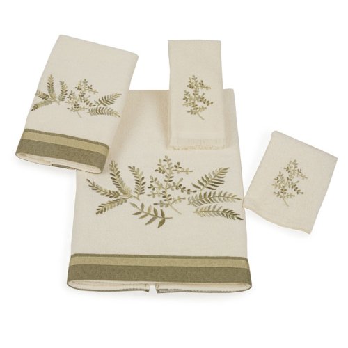 Avanti Linens Greenwood Fingertip Towel, Ivory