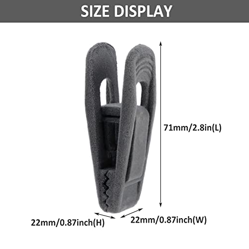 Velvet Hangers Clips,60 Pack 2.8" Baby Pants Hangers Velvet Clips,Flocking Plastic Clips for Hangers,Anti Slip Strong Finger Clips Perfect for Thin Velvet Hangers(Size:60 Pack)