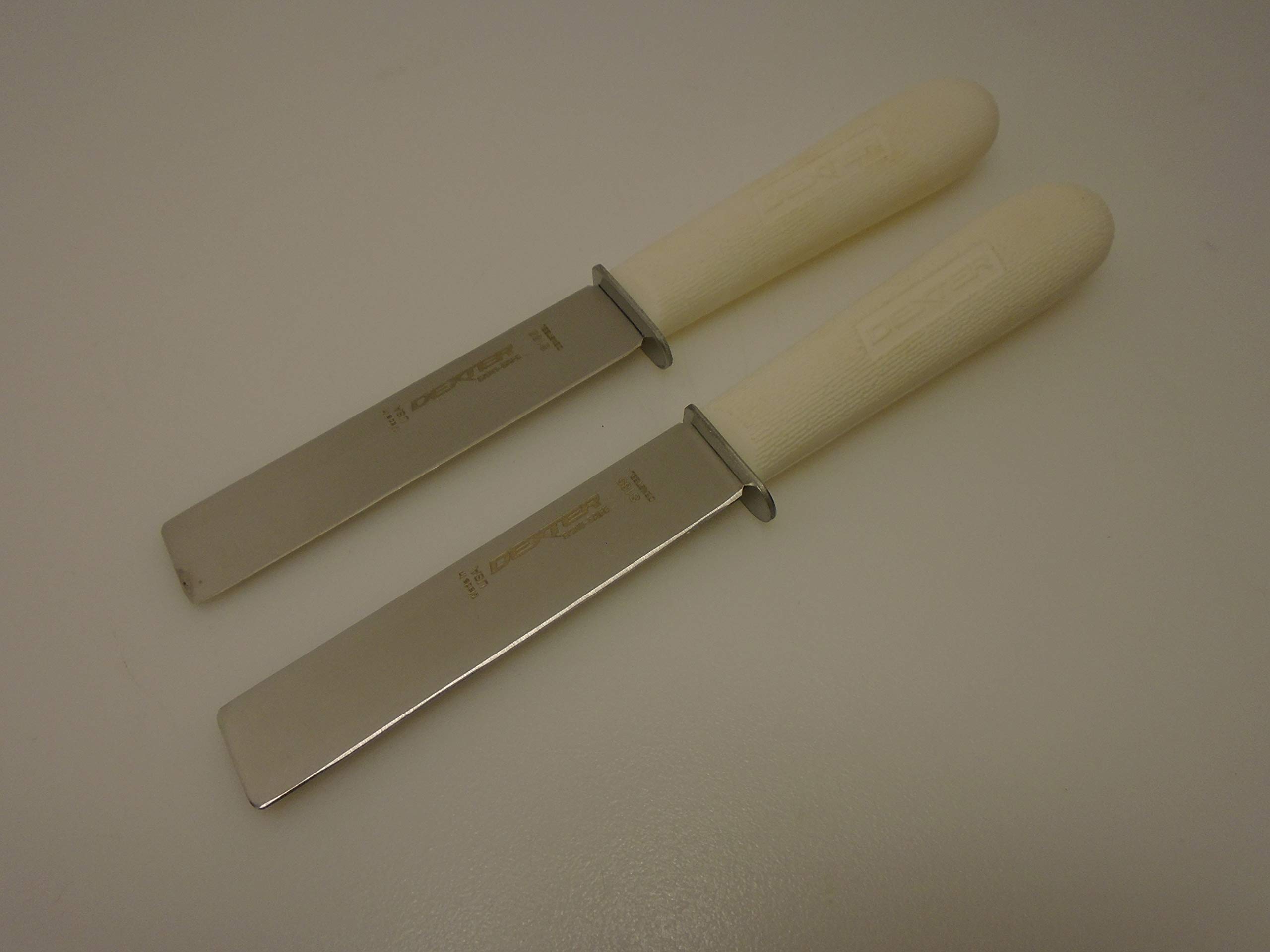 Dexter Set (2) Square Tips 5in Veg Produce Prep Knives Finger Guards Factory Second