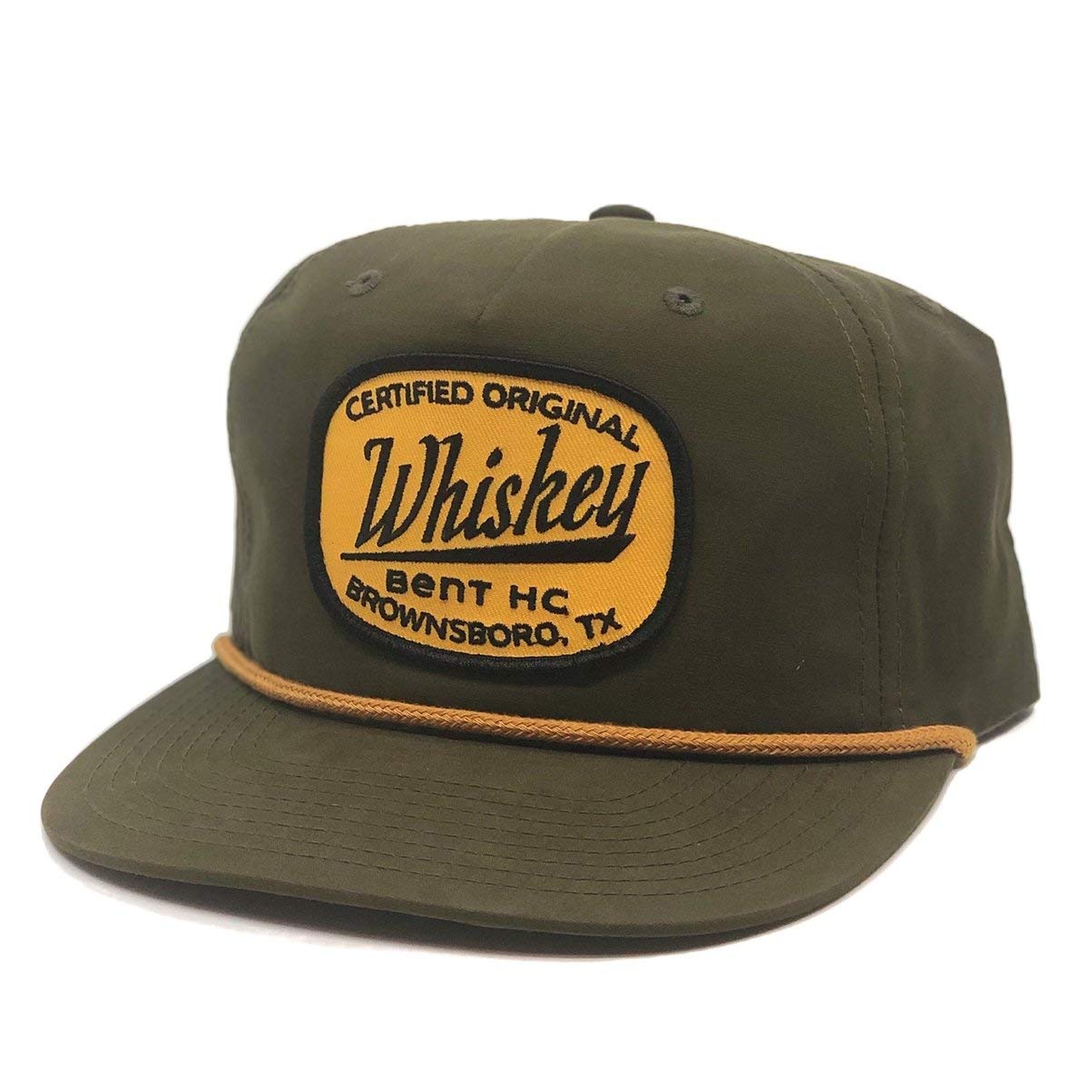 WHISKEY BENT HAT CO. Certified Original Whiskey Bent Patch Adjustable Snapback Hat (US, Alpha, One Size, One Size, Green -Sarge-)