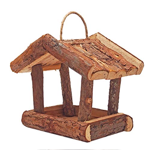 HLR Bird Feeder Hummingbird Feeder Crude Wood Outdoor Bird Feeder,Wild Bird Feeder Ideal Gift for Nature Bird Love for Garden Yard Decoration