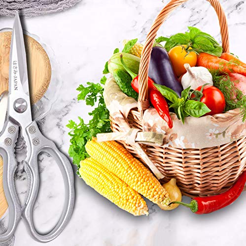 KISTARCH 9Inch SK5 Kitchen Shears,HeavyDuty Poultry Scissors forChicken,Fish,Meat,Vegetables,BBQ Multi-Function Vegetable Peeler with Beer Open and Potato-Eye Remover for Potatoes,Apples,Carrots,Fruit