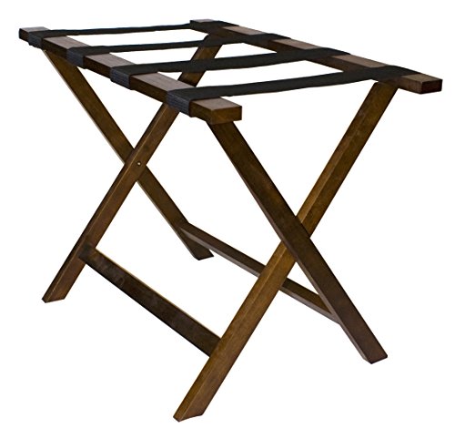 Wholesale Hotel Products - Premium Wooden Luggage Rack, Beautiful Walnut Finish, Large Size, Fits Heavy Luggage, For Guest Rooms, Hotel, Bed Rooms