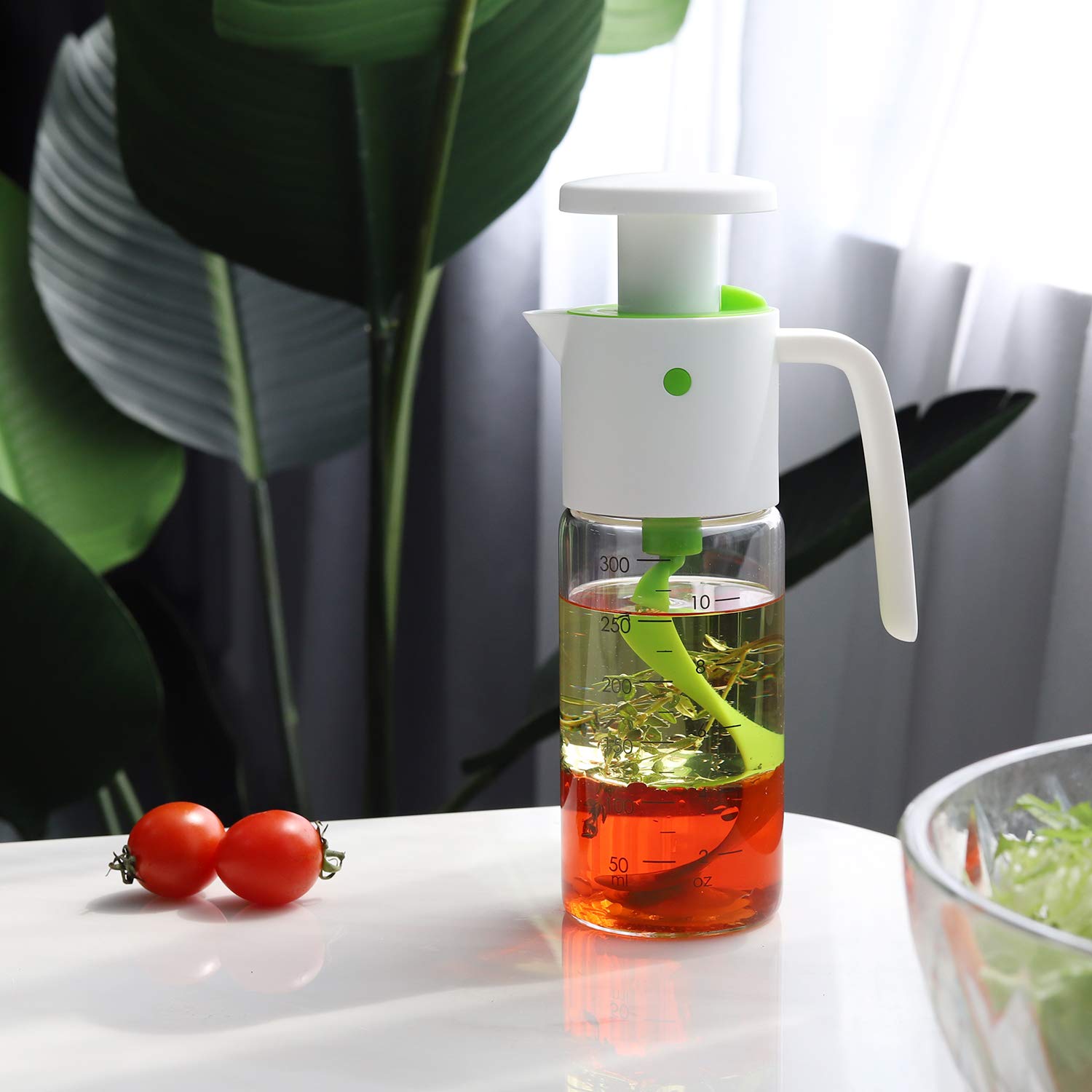 Vucchini Salad Dressing Shaker Mixer Bottle Homemade Salad Dressing Container - BPA Free Glass Juice Storage Ketchup