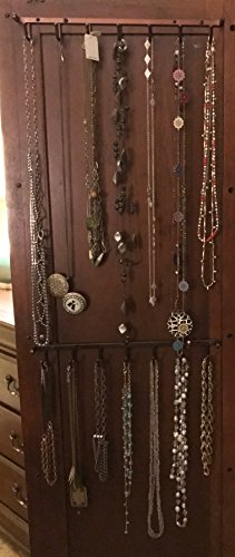 Wall Mount Stationary Belt Rack / Necklace Organizer, Oil Rubbed Bronze 12"