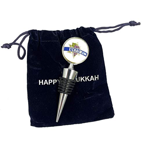 BL1-13A L'Chaim Wine Bottle Stopper Bottle gift present ornament Hanukkah Passover Bar Mitzvah Bat Mitzvah Jewish Israel Shabbot Shabbos