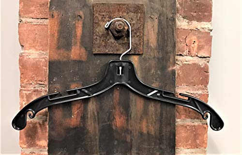 NAHANCO 2405 Plastic Dress Hanger, Jumbo Weight, 17", Black (Pack of 100)