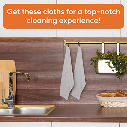 Superio Cotton Terry Washcloths Grey Towels 100% Cotton Cleaning Cloth 16" Rags Wash Clothes for Body and Face, Spa Towels, Multi Purpose (12 Pack)