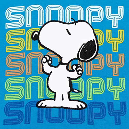 PEANUTS Snoopy Little Boys 2 Pack Graphic T-Shirts Blue/Yellow 7-8