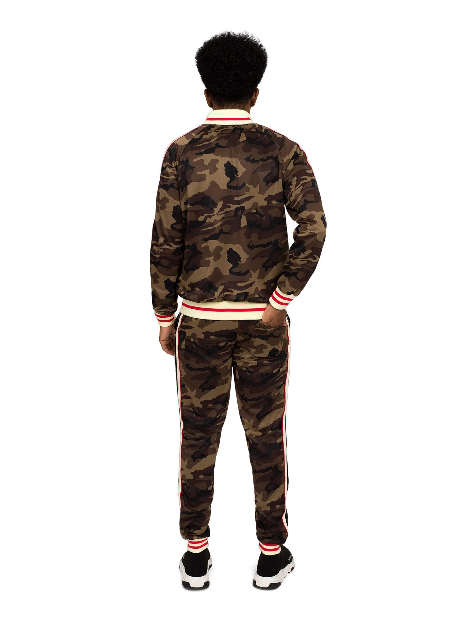 G-Style USA Men's G Track Suit Set ST575 - Camo - Medium - I14A