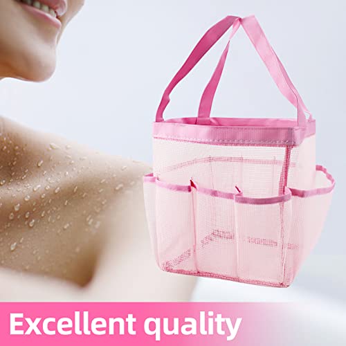 Mesh Shower Caddy Portable,Shower Tote,8 Pockets College Shower Caddy Shower Bag for Bathroom Dorm Gym Travel