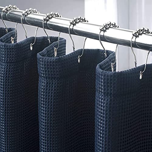 Shower Curtain Rings, Shower Curtain Hooks Brushed Nickel, 36 PCS Metal Ring for Shower Curtain Rods