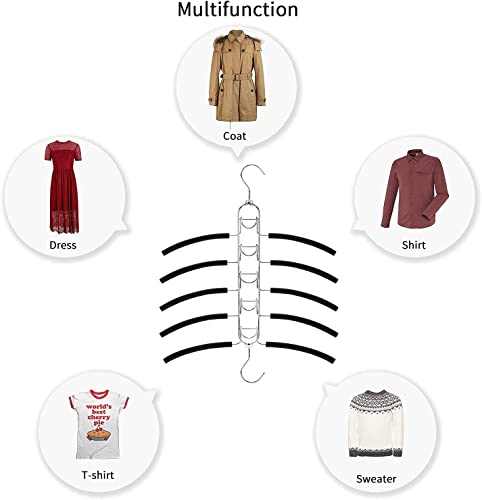 Clothes Hangers Space Saving Coat Hangers, Homa Jia Non Slip Blouse Hangers Heavy Duty Foldable Stainless Steel Sweater Shirt Hanger Multilayer Closet Storage Organizer