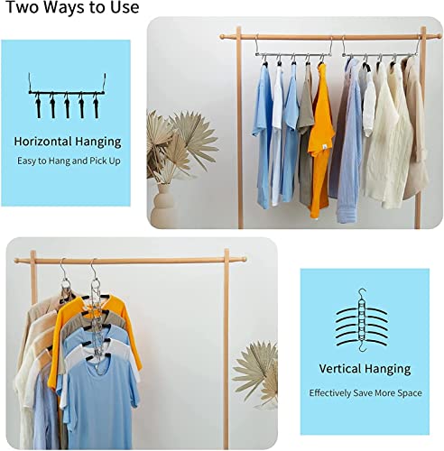 Clothes Hangers Space Saving Coat Hangers, Homa Jia Non Slip Blouse Hangers Heavy Duty Foldable Stainless Steel Sweater Shirt Hanger Multilayer Closet Storage Organizer