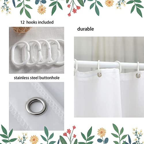 4 Piece Anime Shower Curtain Set with Non-Slip Rug, Toilet Lid Cover, Bath Mat and 12 Hooks, Waterproof Shower Curtain Set for Bathroom