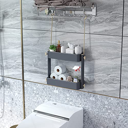 SINOART Anti-Swing Hanging Shower Caddy, Over Head Shower Caddy,Shower Storage Rack Basket,Rustproof,for Razor and Sponge, 2023 Model