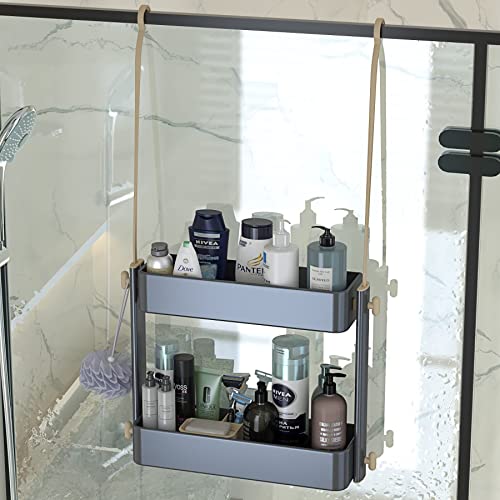 SINOART Anti-Swing Hanging Shower Caddy, Over Head Shower Caddy,Shower Storage Rack Basket,Rustproof,for Razor and Sponge, 2023 Model