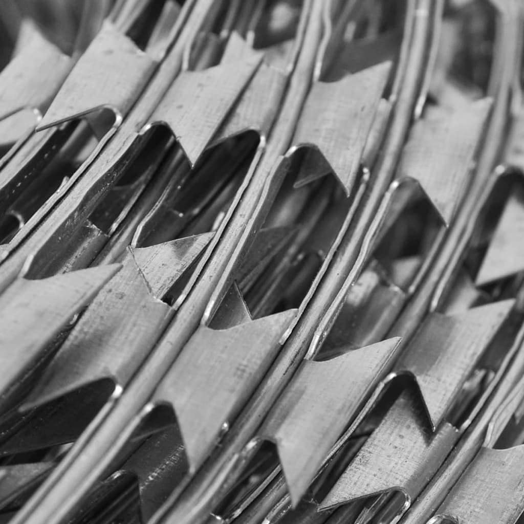 Razor Wire 2 pcs Helical Wire Fence Concertina Wire Galvanized Steel vidaXL
