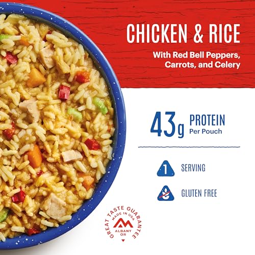 Mountain House Chicken & Rice Pro-Pak | Freeze Dried Backpacking & Camping Food | 1 Serving | Gluten-Free