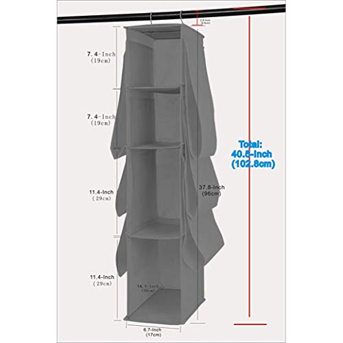 kindabigdeal Hanging Purse Handbag Organizer Wardrobe Closet Organizer Nonwoven 10 Pockets Hanging Closet Storage Bag for Homewares and Accessories