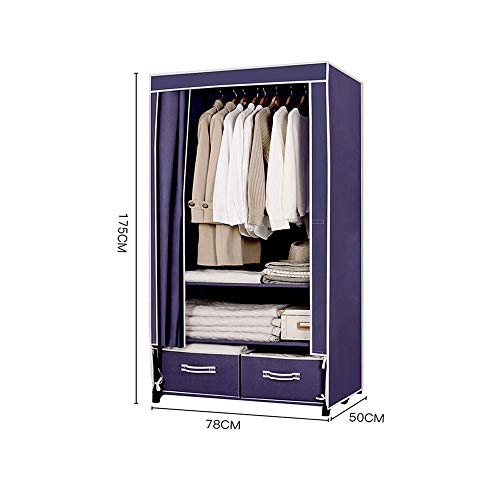 IULJH Cloth Wardrobe Furniture Storage Cabinet Fabric Closet Folding Non Woven Portable Waterproof Reinforcement Dustproof Bedroom