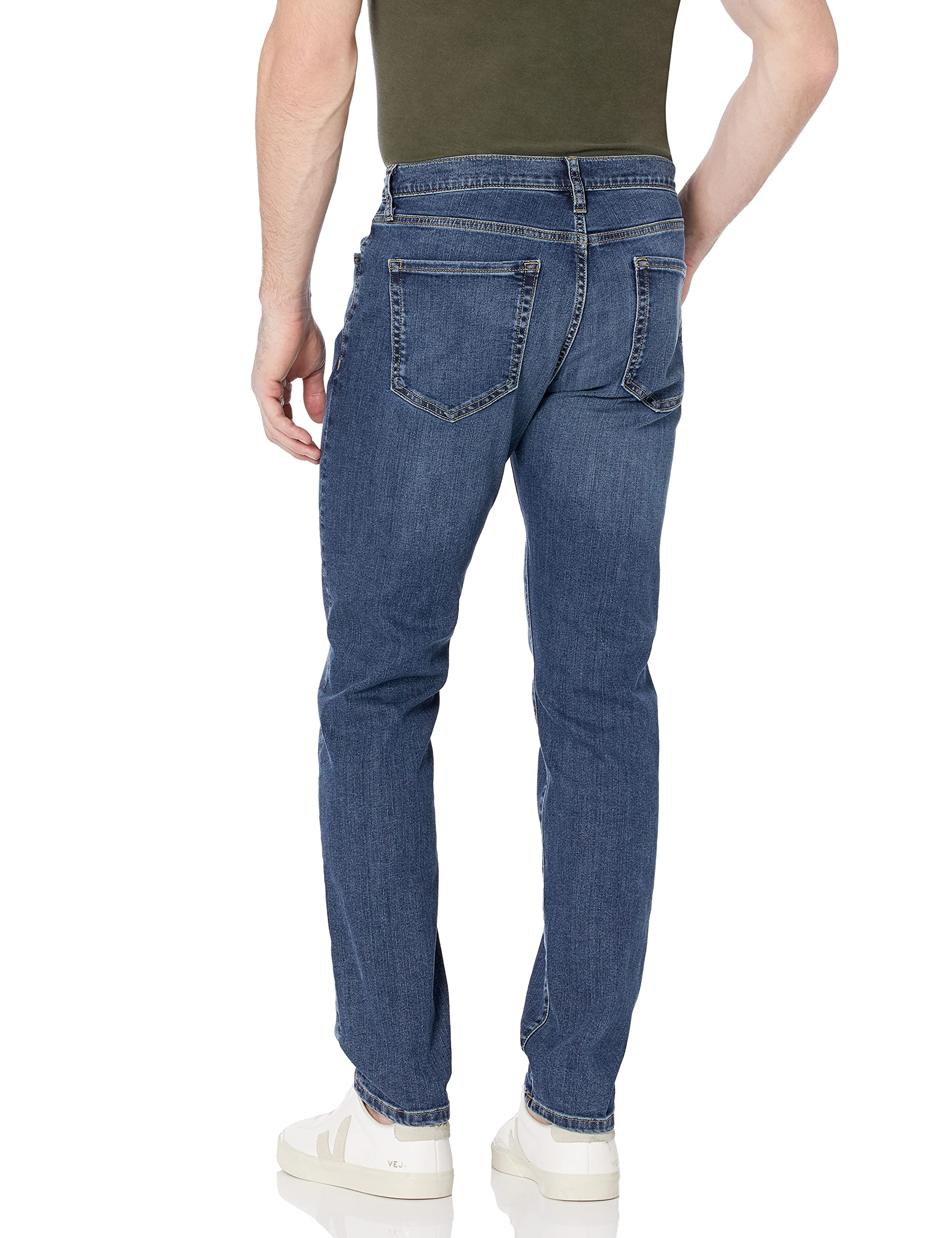 Amazon Essentials Mens Jeans Slim Fit Stretch, Light Wash, 36W x 28L